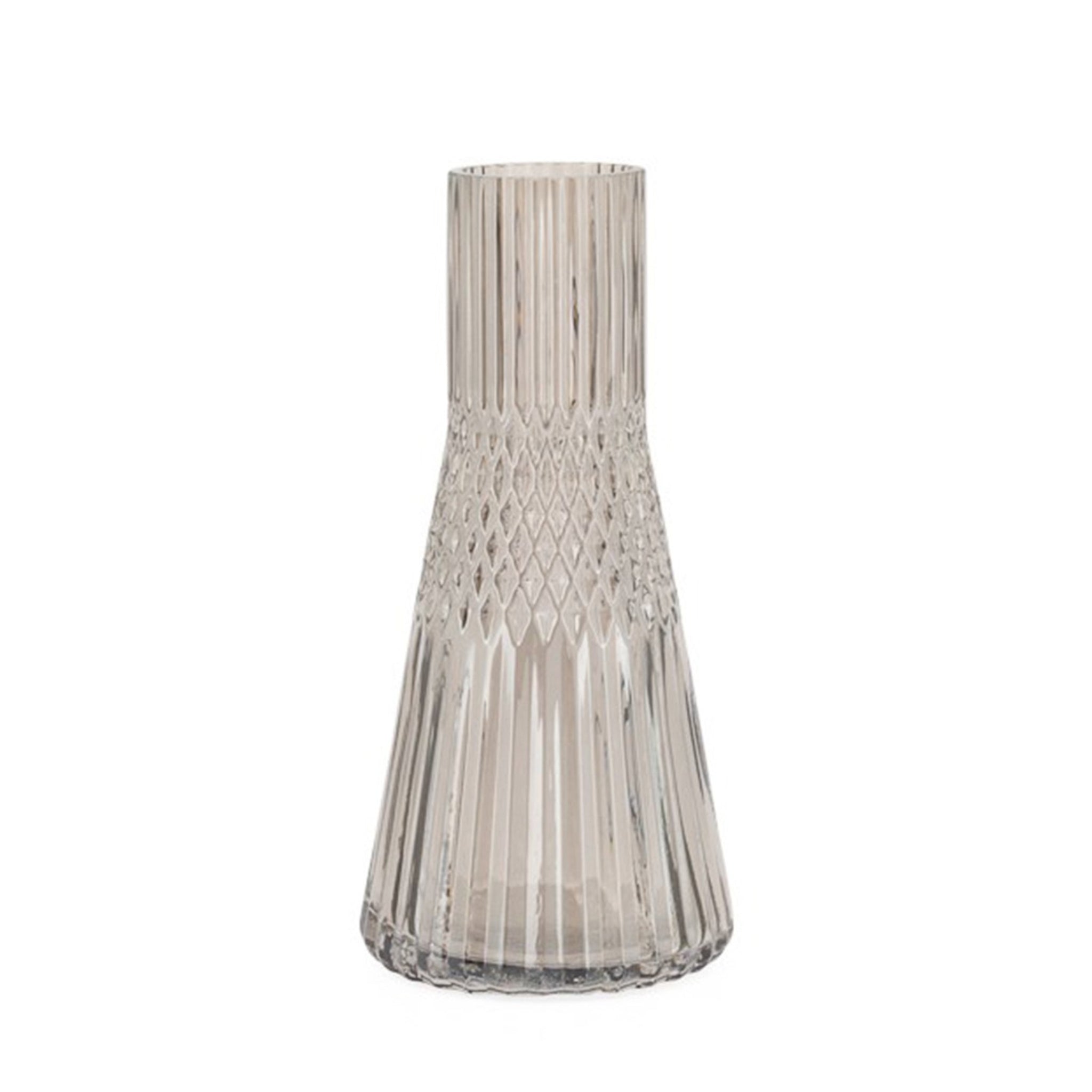 Tereza Large Grey Vase – Sculptural Glass with Shimmer Finish – Smart ...