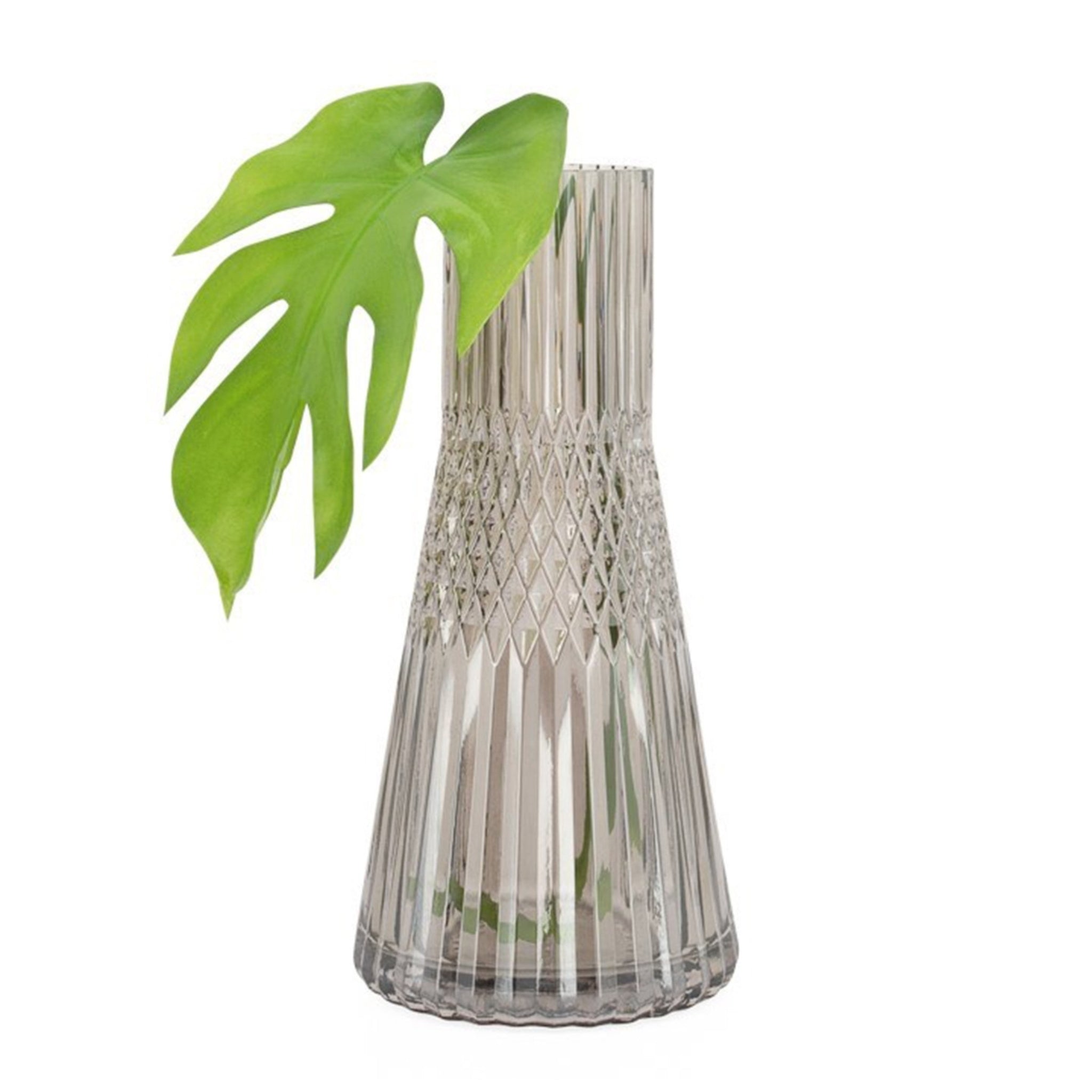 Tereza Small Grey Vase – Shimmering Glass Accent Piece – Smart ...
